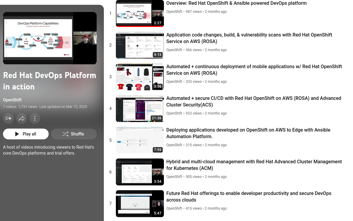 See the Red Hat DevOps Platform in action
